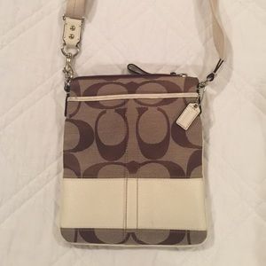 Coach | Bags | Coach Signature Stripe Swingpack Crossbody Bag | Poshmark