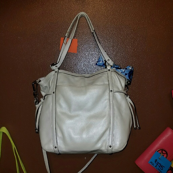 Coach | Bags | Coach Winter White Open Art Leather Handbag | Poshmark