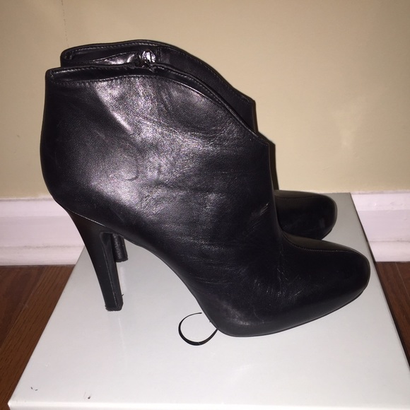Jessica Simpson | Shoes | Black Leather Ankle Booties | Poshmark