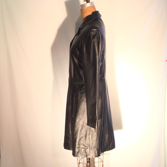 Vera Pelle | Jackets & Coats | Vera Pelle Real Leather Black Leather ...