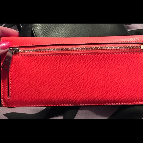 Coach | Bags | Neon Orange Coach Wallet | Poshmark