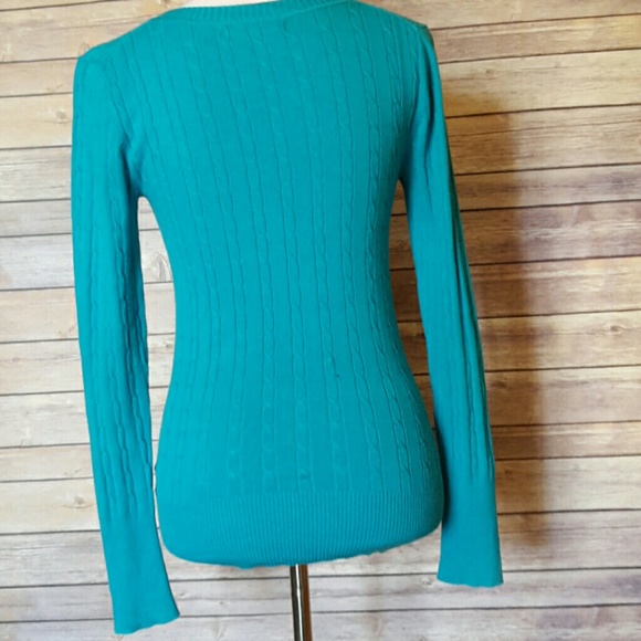 Old Navy | Sweaters | Turquoise Ribbed Sweater | Poshmark