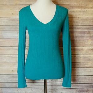 Old Navy | Sweaters | Turquoise Ribbed Sweater | Poshmark