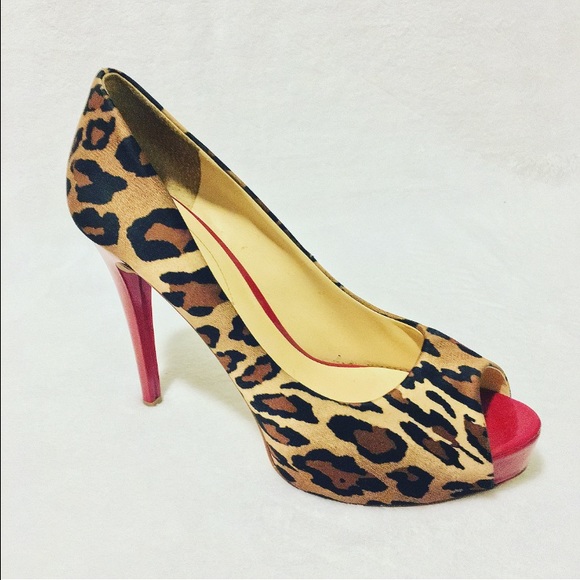 Guess | Shoes | Guess Leopard Peep Toe Heels | Poshmark