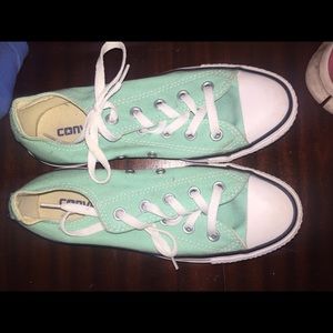 mint colored converse shoes on Poshmark