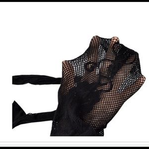 Accessories | Black Roses Design Fishnet Tights | Poshmark