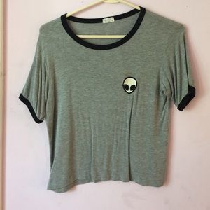 Brandy Melville - Brandy Melville alien patch t shirt from Caity's ...