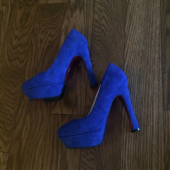 beauty heel | Shoes | Royal Blue Heels With Platform | Poshmark