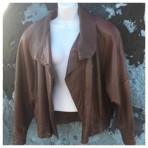 Vintage | Jackets & Coats | Vintage Leather Dolman Jacket | Poshmark