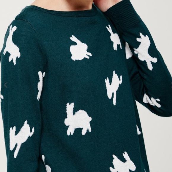 LOFT | Sweaters | Loft Bunny Sweater Intarsia Animal Print | Poshmark