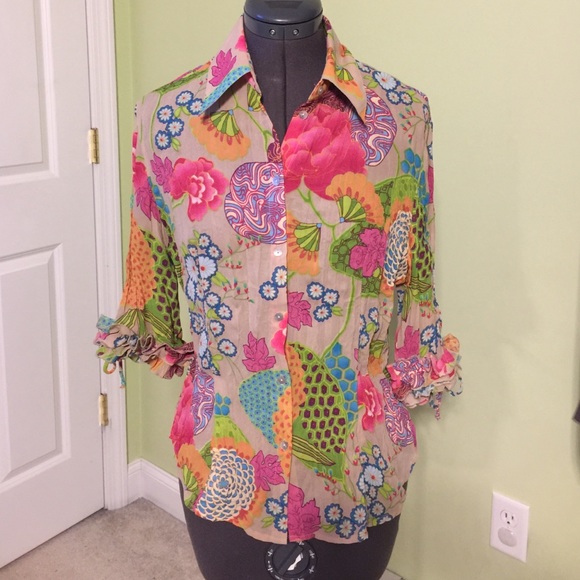 caviar | Tops | Super Fun Blouse To Wear At Work Or A Night Out | Poshmark