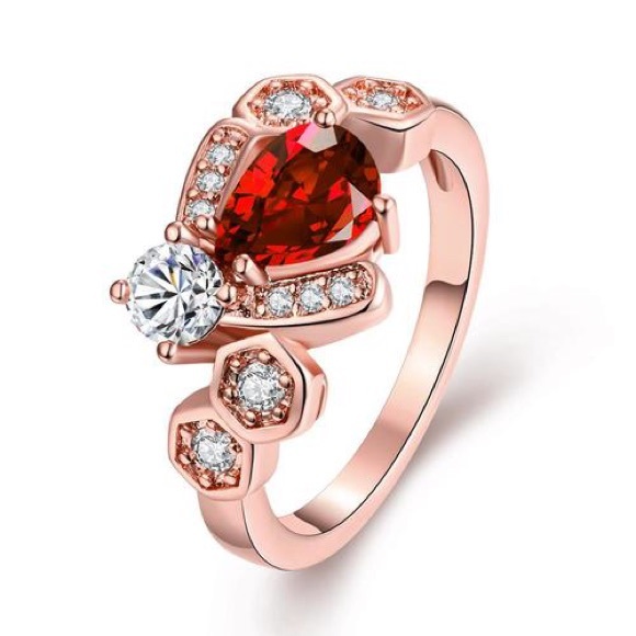 Jewelry | 18k Rose Gold Plated Cz Ring | Poshmark