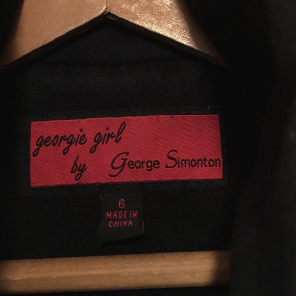 George Simonton | Jackets & Coats | Black Wool Coat | Poshmark