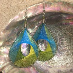 63% off Jewelry - Handmade Peruvian threaded spiral dangle earrings ...