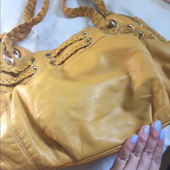Michael Kors | Bags | Authentic Michael Kors Leather Mustard Color Bag ...