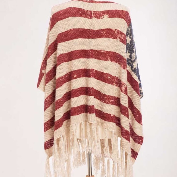 look | Accessories | American Flag Poncho Scarf | Poshmark