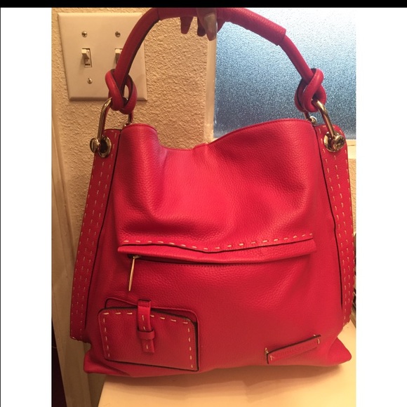 BCBG | Bags | Bcbg Real Leather Hot Pink Hobo | Poshmark