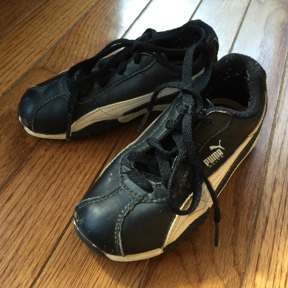 Puma | Shoes | Puma Leather Tie Sneakers For Kids | Poshmark