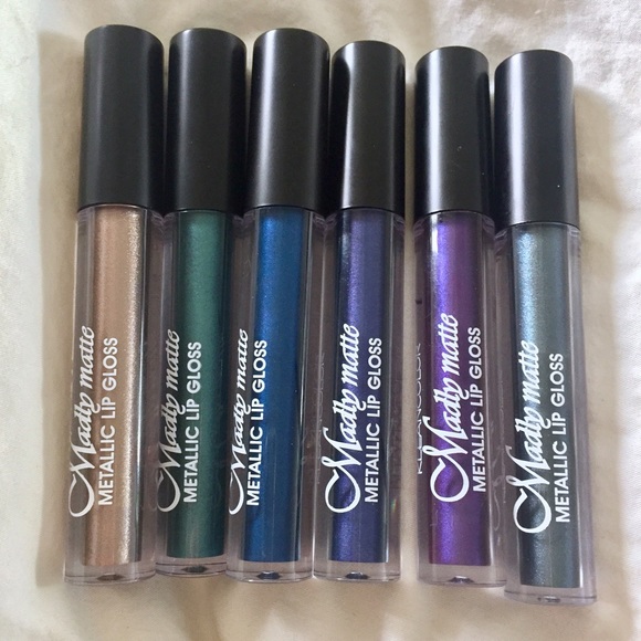 Makeup | Set Of 6 Madly Matte Metallic Lip Glosses | Poshmark