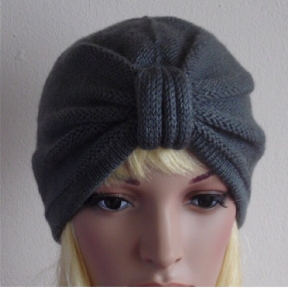 Accessories | Nwt Handmade Gray Turban Beanie | Poshmark