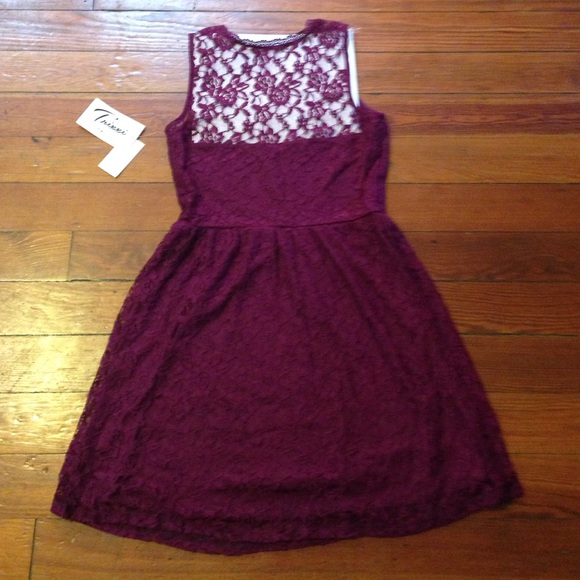 Trixxi | Dresses | Plum Purple Lace Dress Super Stretchy | Poshmark