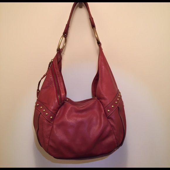 Kenneth Cole | Bags | Kenneth Cole Red Leather Hobo Bag | Poshmark