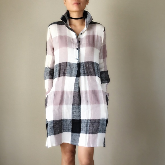 CHICBOMB | Dresses | Chloe Plaid Collar Shirt Dress | Poshmark