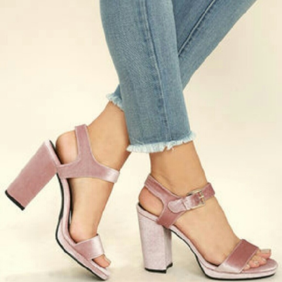 Strut! | Shoes | The Rosalina Blush Pink Velvet Heels | Poshmark