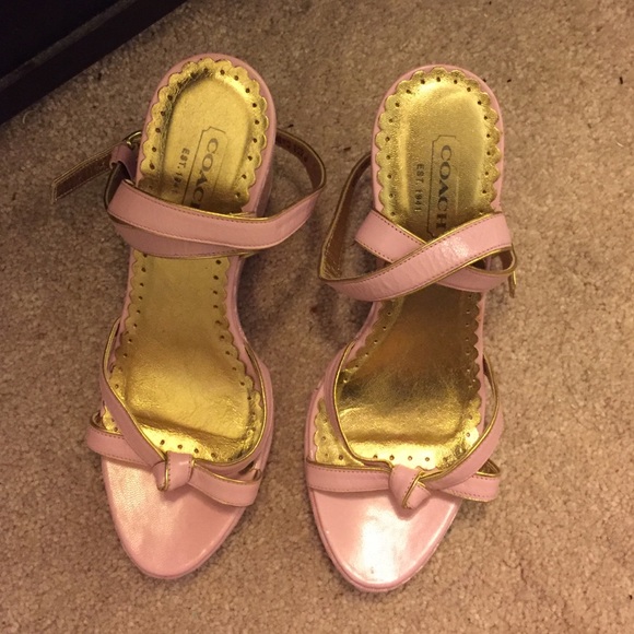 Coach | Shoes | Coach Signature Lavender Strappy Sandals Size 85 | Poshmark