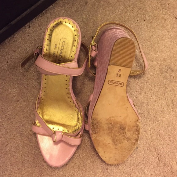 Coach | Shoes | Coach Signature Lavender Strappy Sandals Size 85 | Poshmark