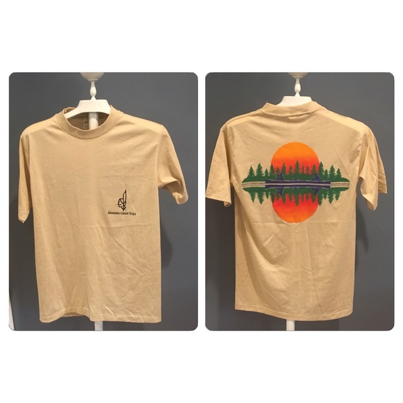 Vtg 80 Shawnee Canoe Trips Double Sided Tourist T - Gem