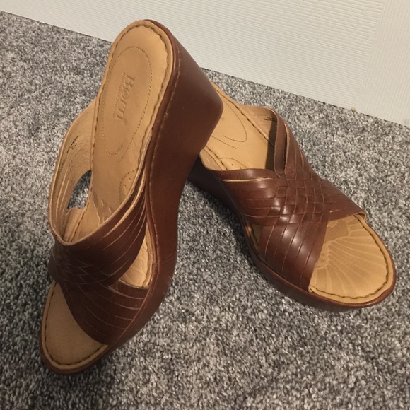 Born | Shoes | Brown Leather Born Wedges | Poshmark