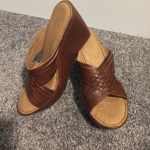Born | Shoes | Brown Leather Born Wedges | Poshmark