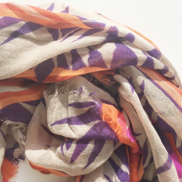 J. Crew | Accessories | Jcrew Tropical Print Lightweight Scarf | Poshmark