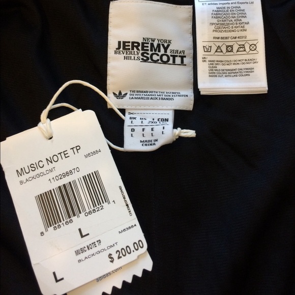 adidas | Pants | Nwt Adidas Jeremy Scott Music Notes Pants Lrgmed ...
