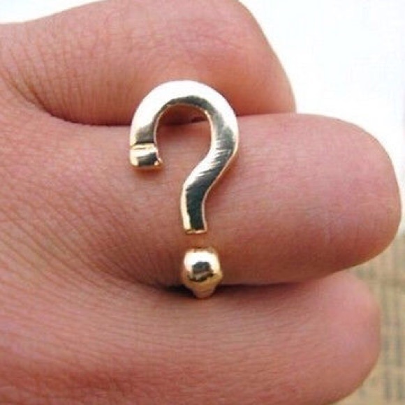 Jewelry | 4 Off One Hour Only Boho Question Mark Ring | Poshmark