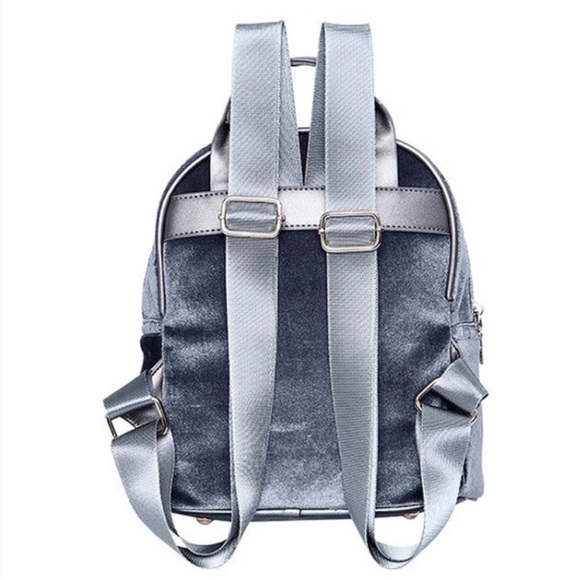 amannequin | Bags | New Gray Velvet Mini Backpack | Poshmark