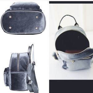 amannequin | Bags | New Gray Velvet Mini Backpack | Poshmark