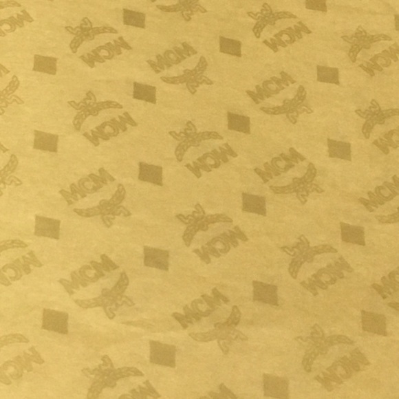 MCM | Bags | Mcmheavy Gauged Gold Embossed Wrapping Paper | Poshmark