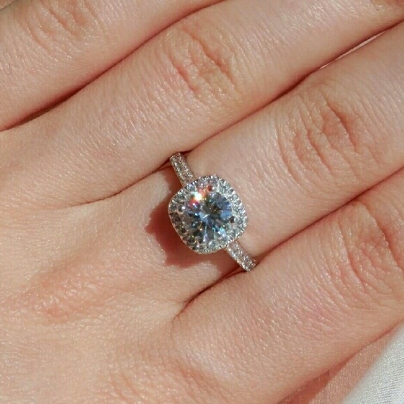 Jewelry | Beautiful Simulated Diamond S925 Engagement Ring | Poshmark
