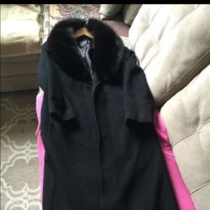 Regency | Jackets & Coats | Regency Cashmere Coat With Real Fur Collar ...