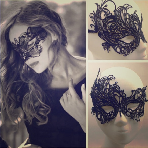 Accessories | 2 Packs Beautiful Black Lace Mask | Poshmark