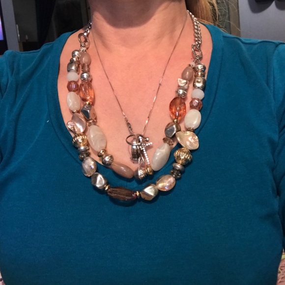Ruby Rd. | Jewelry | Ruby Rd Double Strand Stone Necklace Bnwt | Poshmark