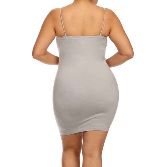 Tops | Gray Extra Long Plus Size Cami | Poshmark