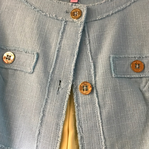 Lilly Pulitzer | Jackets & Coats | Light Blue Tweed Jacket | Poshmark