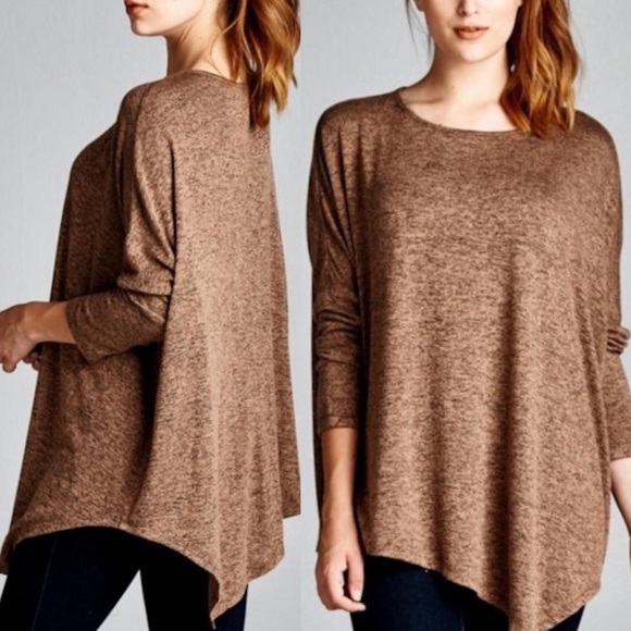 JODIFL | Tops | Jodifl Asymmetrical Hem Dolman Sleeve Top | Poshmark