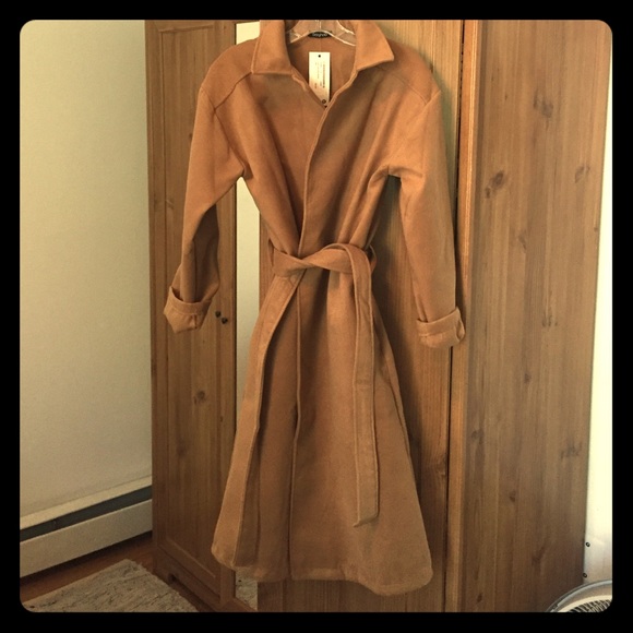 Boohoo | Jackets & Coats | Camel Wrap Coat | Poshmark