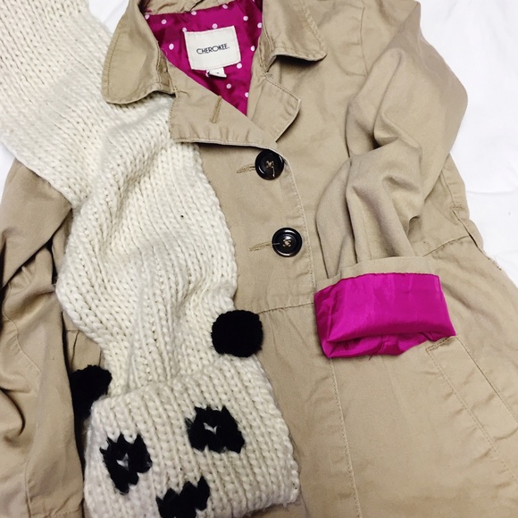Cherokee | Jackets & Coats | Kids Girls Aline Jacket With Pink Lining ...