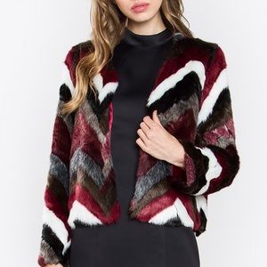 Jackets & Coats | Amazing Chevron Fur Coat | Poshmark