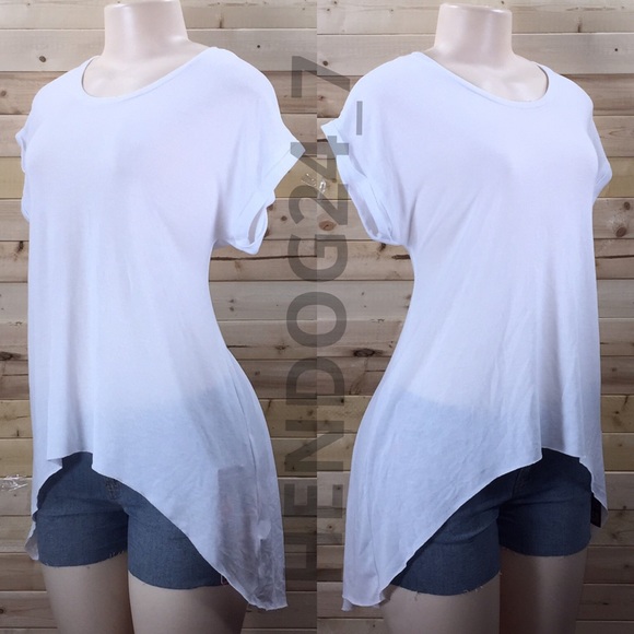 Topshop | Tops | Topshop Split Back High Low Tee Sizes 2 2 Us | Poshmark